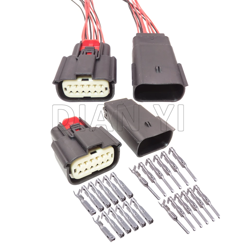 1-Set-12-Way-Car-Headlight-Wire-Harness-Socket-For-Ford-Focus-Mondeo ...