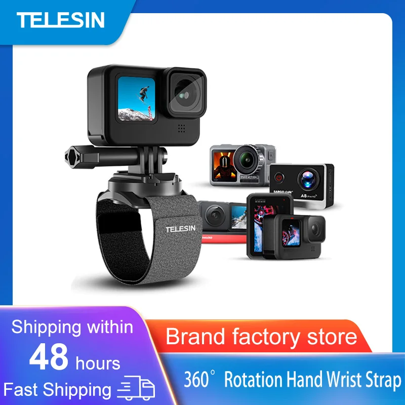Telesin 360 Degree Rotation Hand Wrist Strap For Gopro Hero 10 9 8 7 5 ...