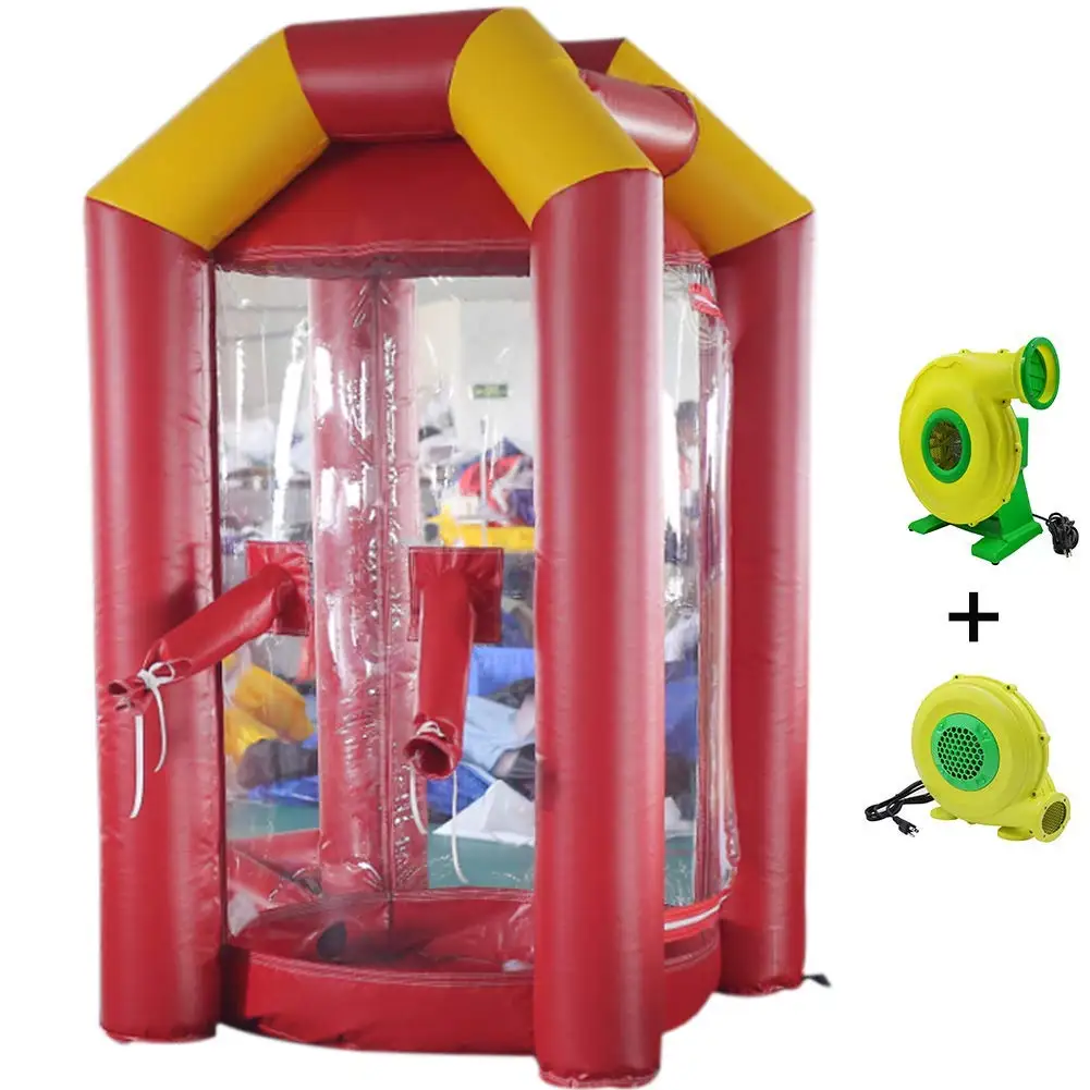 SAYOK PVC Inflatable Cash Cube Booth Inflatable Money Grab Machine with ...