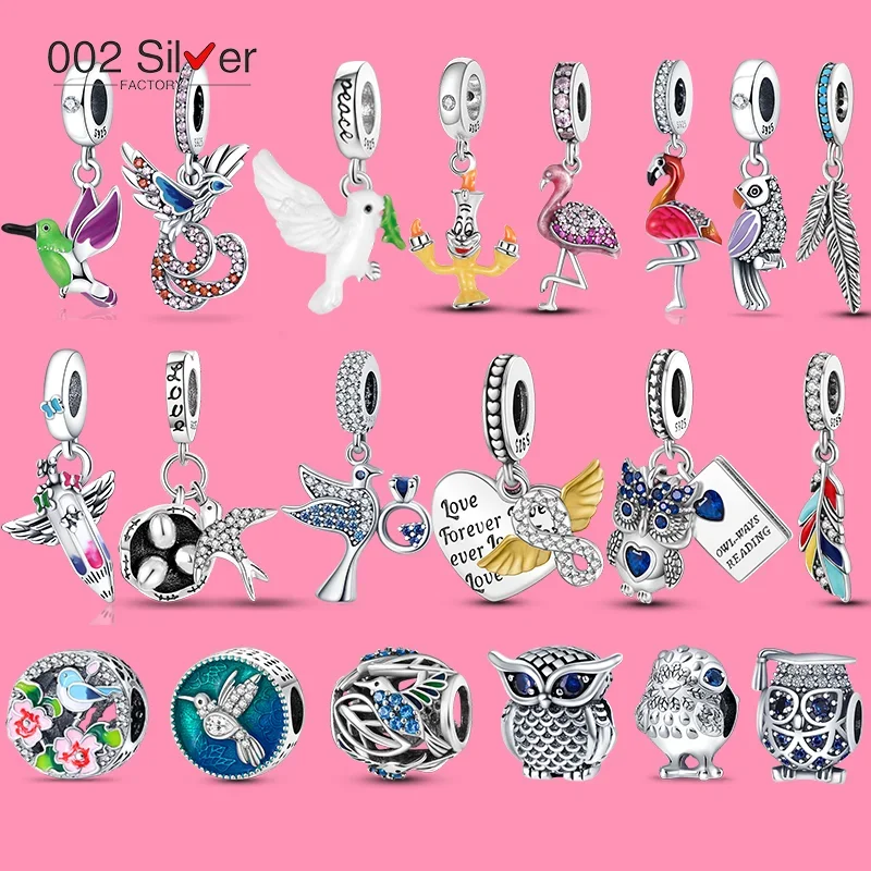 Abalorios-de-Paloma-colibr-Urraca-b-ho-p-jaros-para-Pandora-pulseras-de ...