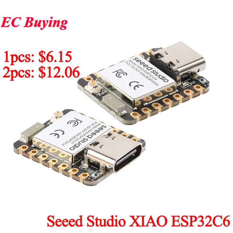 2PCS-1PC-Seed-Studio-XIAO-ESP32C6-WiFi-6-Bluetooth-compatible-Ble-5 ...