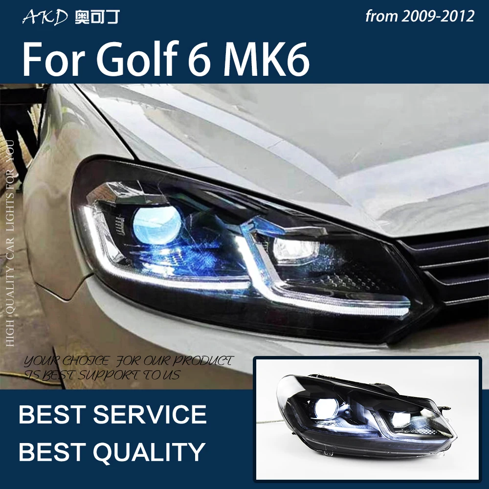 Car-Lights-for-Golf-6-2009-2012-R20-Golf6-MK6-LED-Auto-Headlights ...