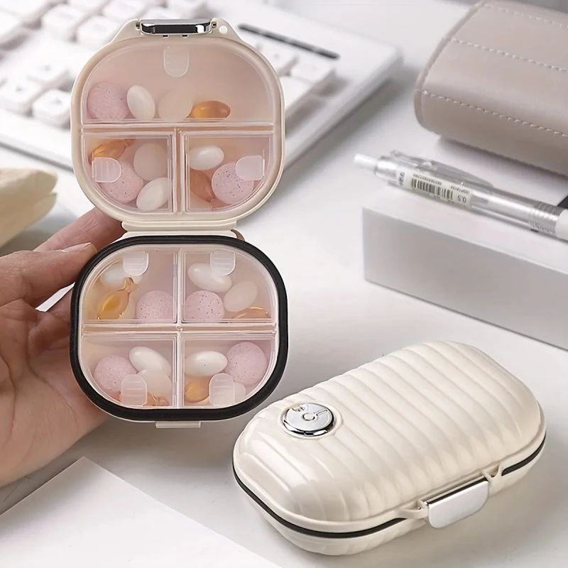 Portable-Travel-For-Seven-Days-Multiple-Compartments-Sealed-Pill-And ...