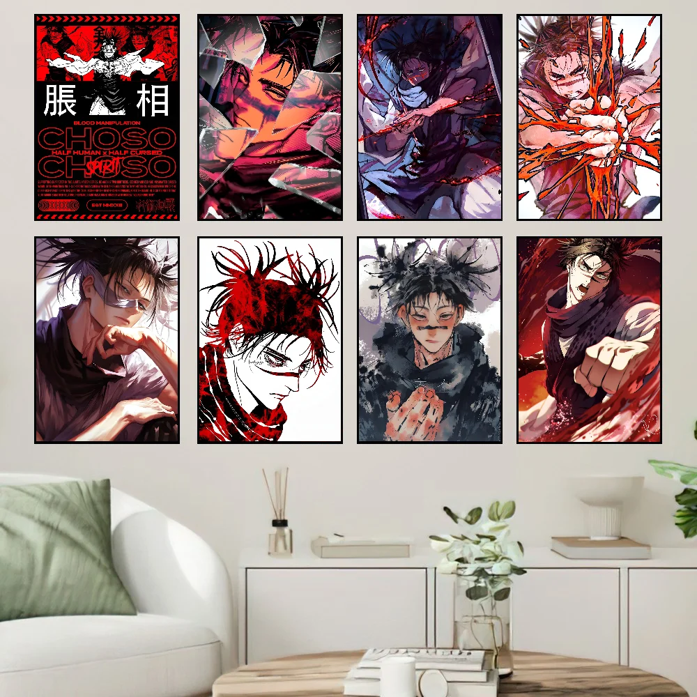 1PC Choso Jujutsu Kaisen Anime Poster Self-adhesive Art Waterproof ...