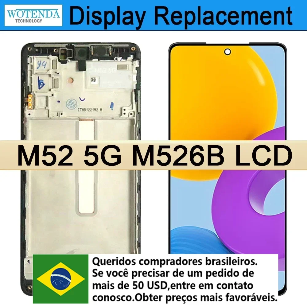 Super-AMOLED-Plus-Tela-para-Samsung-M52-5G-6-7-Alta-Qualidade-Display ...