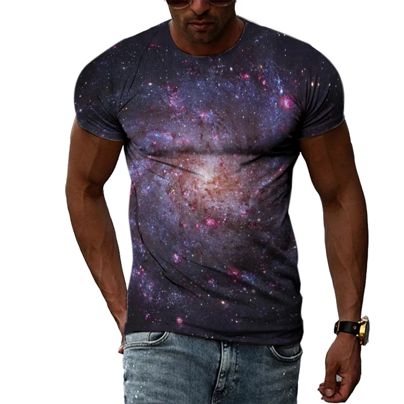 Galaxy Print Shirt Men
