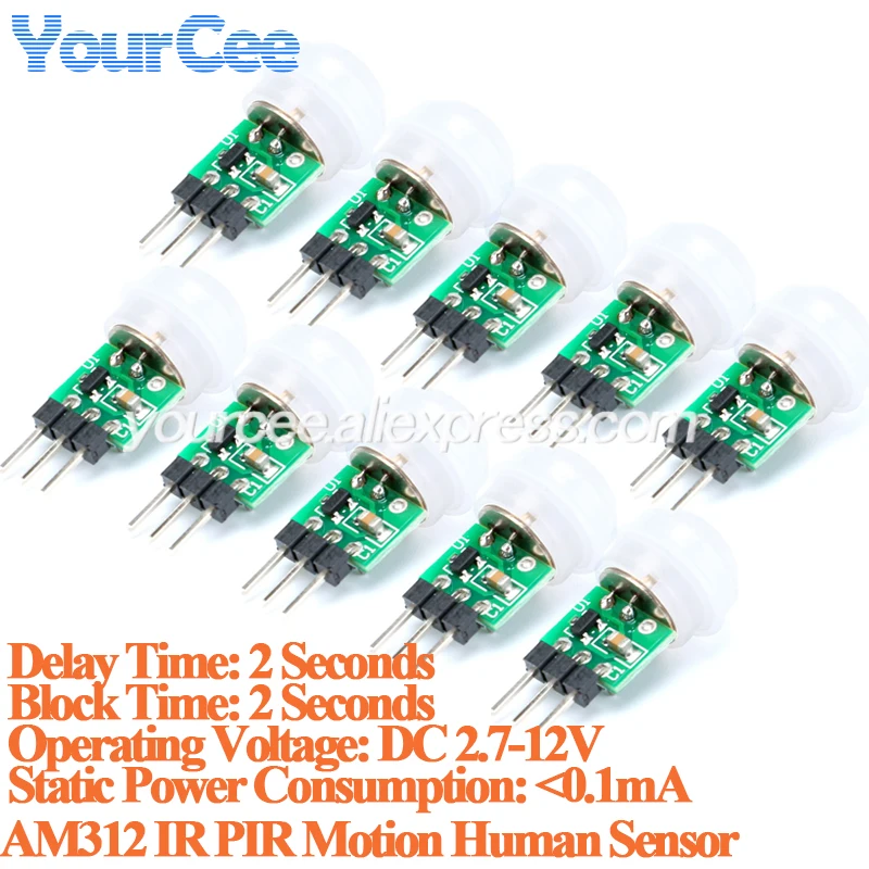 10pcs/1pc AM312 Infrared PIR Motion Human Sensor High Sensitivity Mini ...