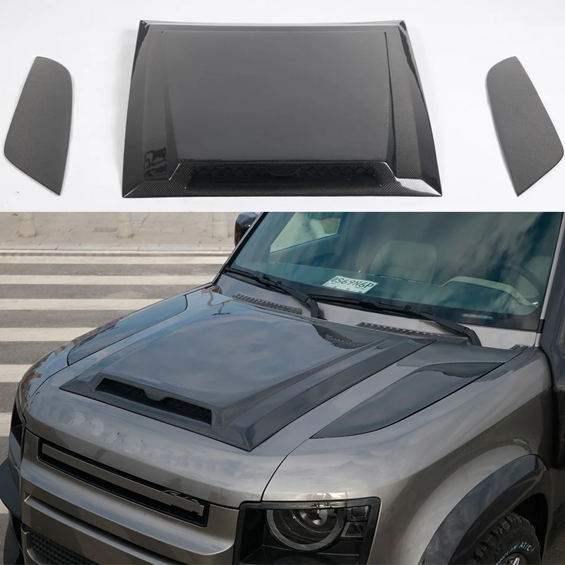 For Land Rover Defender 2020-2022 Car Body Kit Real Carbon Fiber Front ...