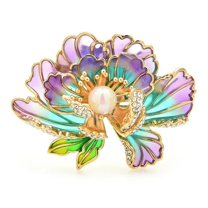 Wuli-baby-Luxury-Peony-Flower-Brooches-For-Women-Unisex-3-color-Pearl ...