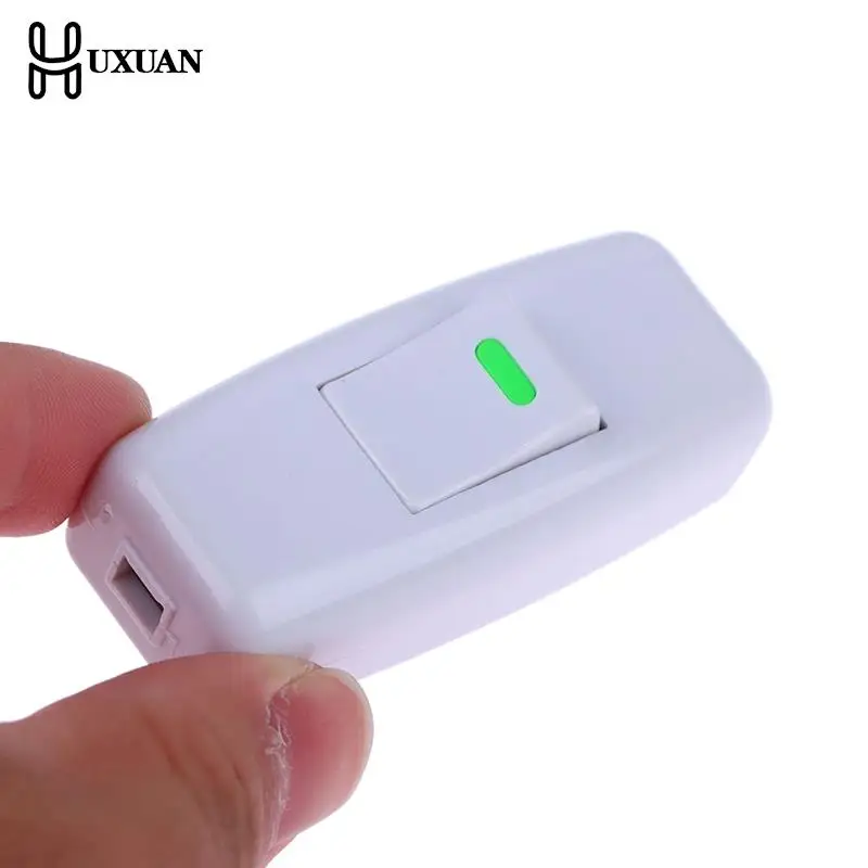 1Pc-Light-Switch-For-Home-Classic-White-Inline-ON-OFF-Table-Lamp-Desk ...