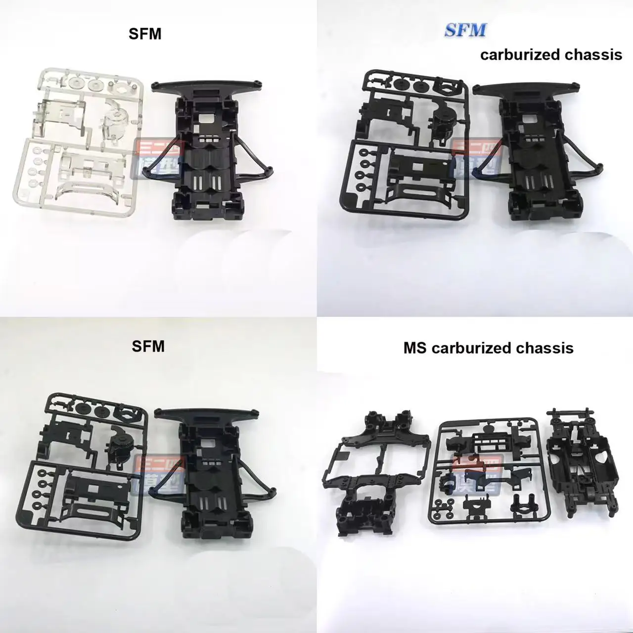 SFM/MS Carburized Chassis Reinforced Chassis Tamiay Mini 4WD Self Made ...