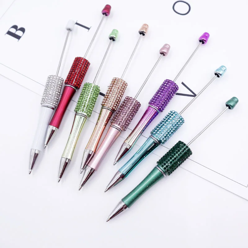 10pc-DIY-Handmade-Sticking-Diamond-Beaded-Ballpoint-Pen-Stationery ...