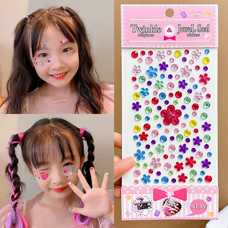 1PCS New Stickers on The Face Rhinestone Makeup Bright Face Sticker ...
