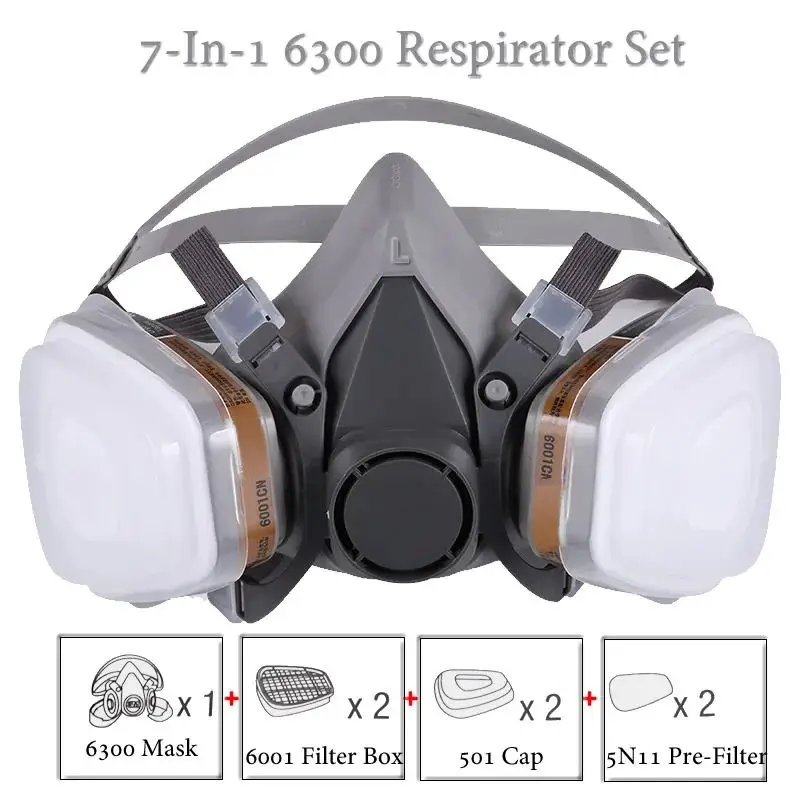 8-In-1-6300-6200-Dust-Gas-Mask-With-Safety-Glasses-Half-Face-Gas ...