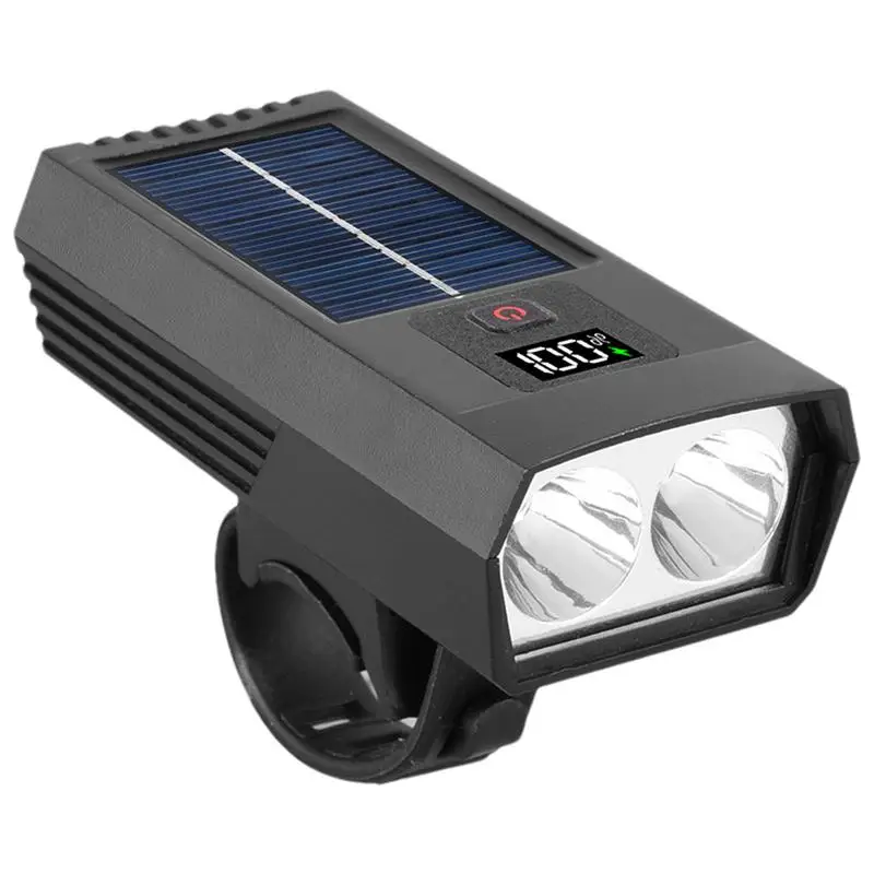 Solar-Bicycle-Light-Waterproof-Rechargeable-Headlight-Bright-Solar ...