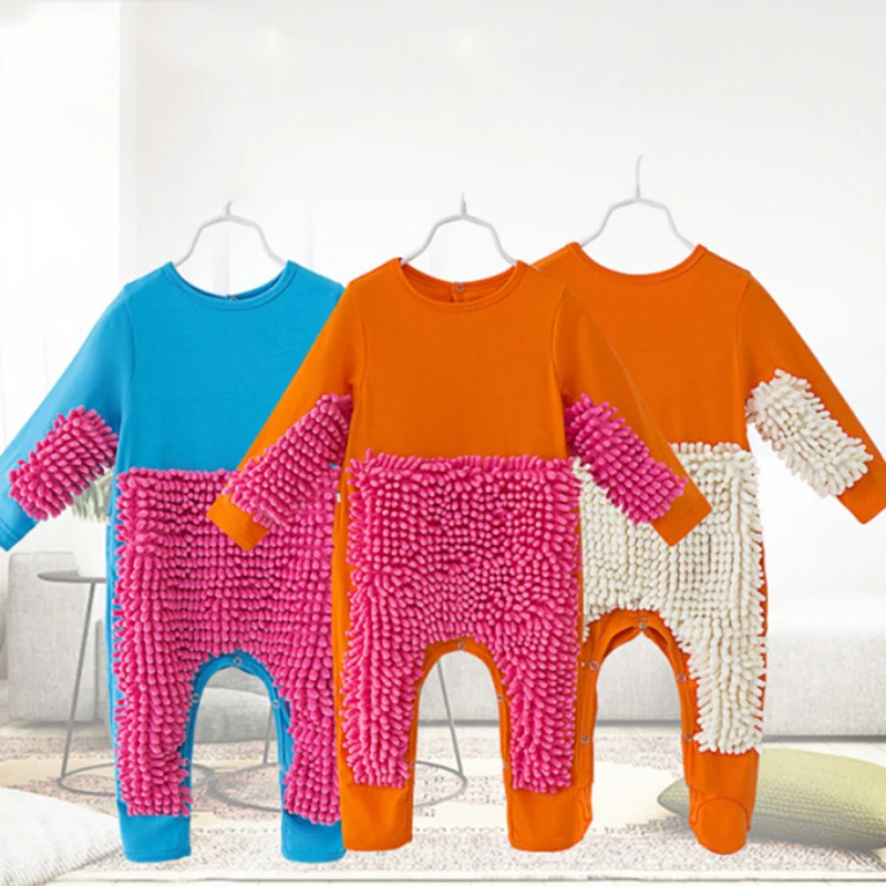 Spring-Newborn-Jumpsuit-Mop-Boys-Girls-Long-Sleeve-Baby-Crawl-Solid ...
