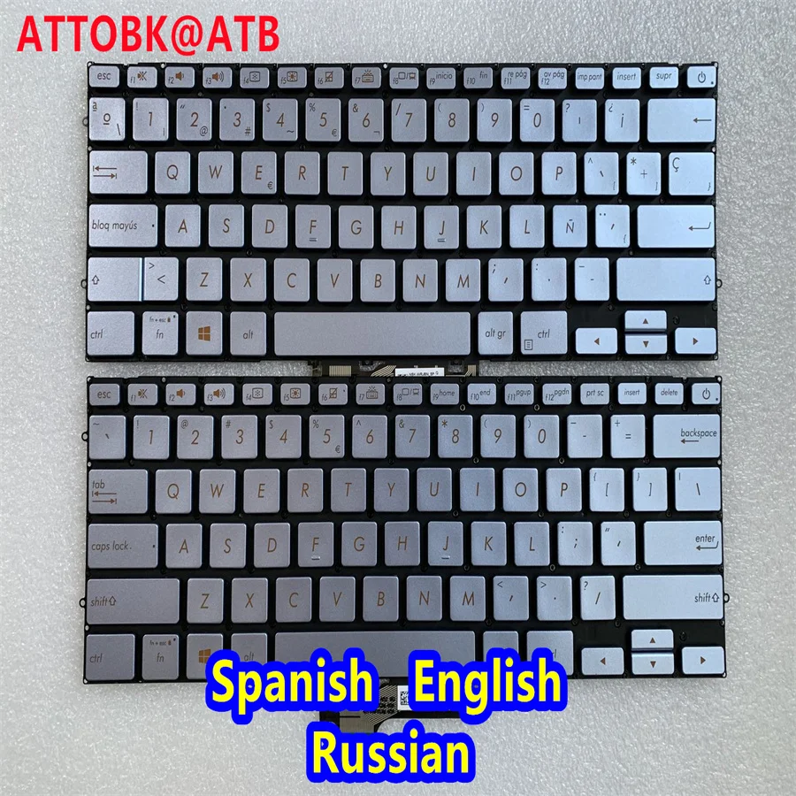 Spanish-Russian-FR-US-Laptop-Keyboard-For-ASUS-ZenBook-UM431-X431-V431 ...