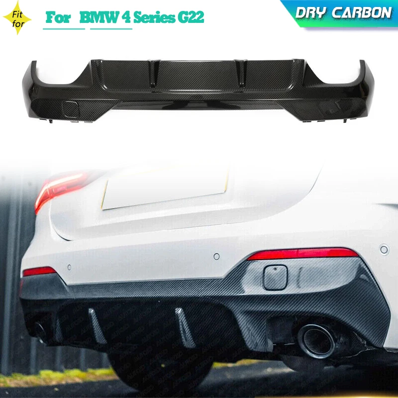 Carbon-Fiber-Car-Rear-Diffuser-Lip-Spoiler-For-BMW-4-Series-G22-M-Sport ...