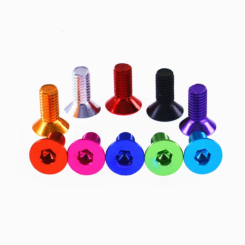 VIS,Pink-M4x8--Vis Allen Plates En Aluminium M4-m5-m6, 10 Pièces, Vis À ...