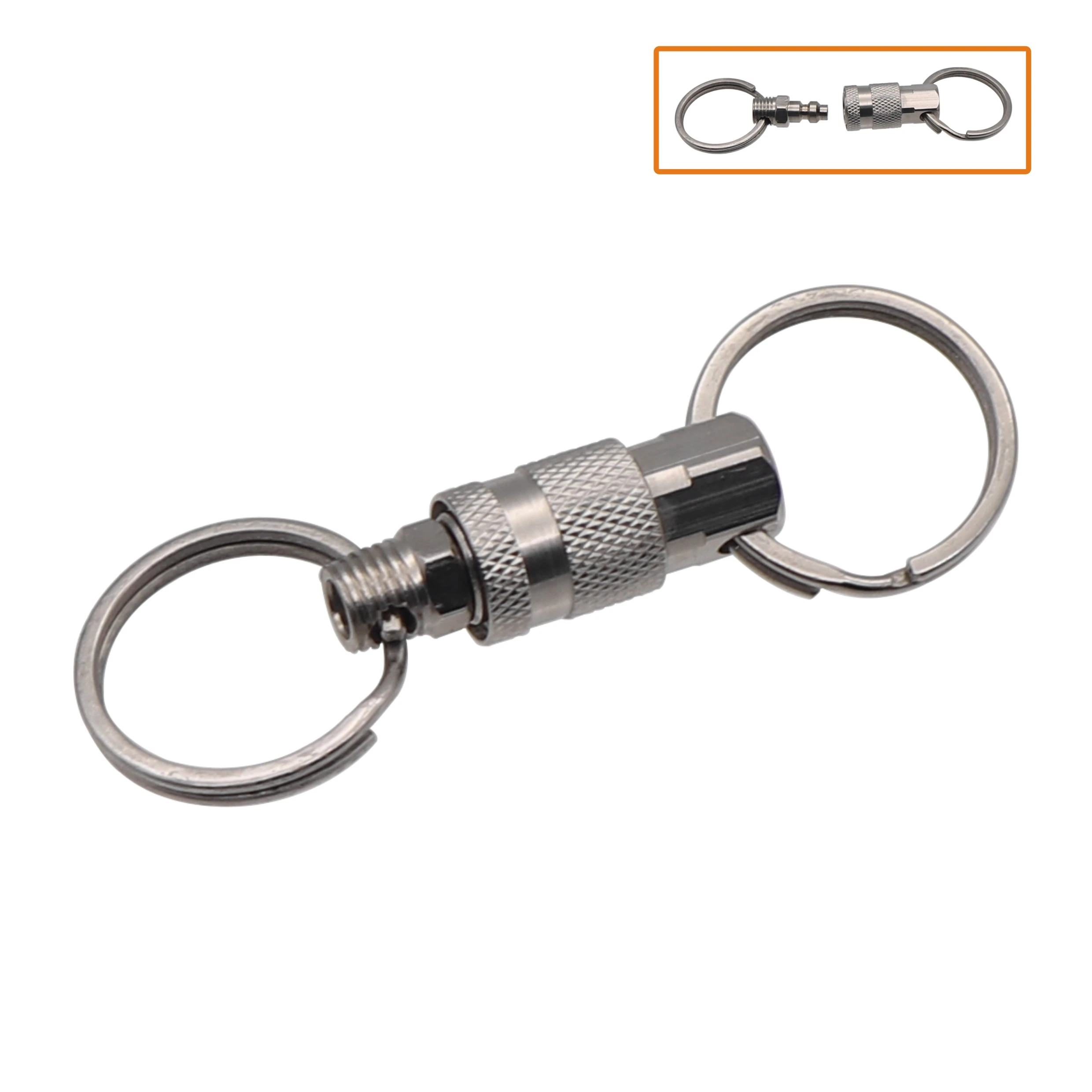 Heavy Duty Quick Release Pull Apart Key Ring Brass Stem Lock On Chuck ...