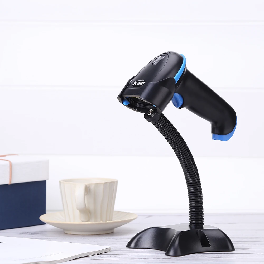 Portable 1D 2D Reader with Bracket Barcode Scanner Automatic Sensing ...