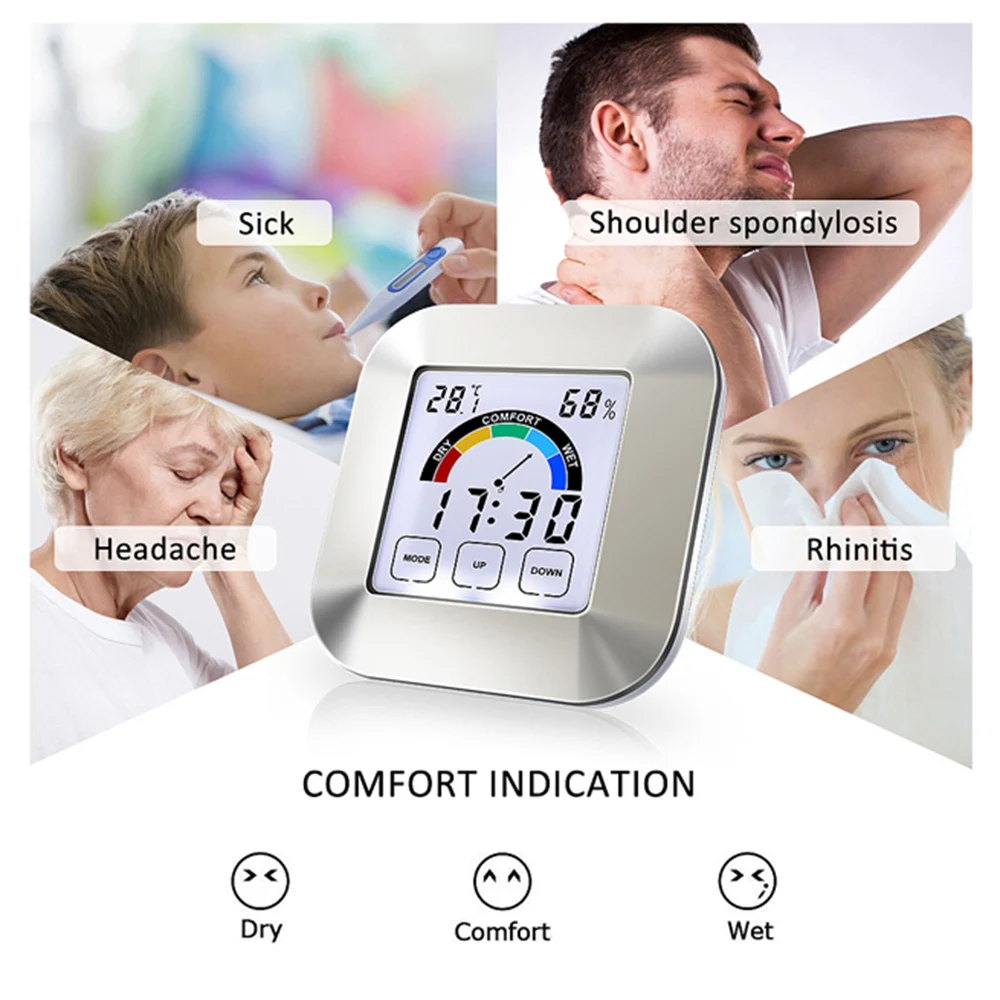LCD-Digital-Temperature-and-Humidity-Meter-Indoor-Wireless-Temperature ...