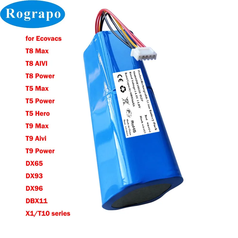 New-5600mAh-6800mAh-Battery-for-Ecovacs-Deebot-T5-Max-Power-Hero-T8-Max ...
