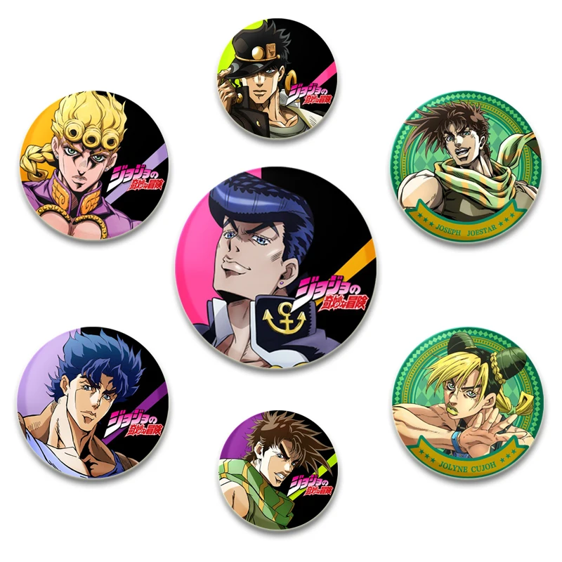32-44-58mm-Anime-Jojos-Bizarre-Adventure-Snap-in-Button-Pins-Badge ...
