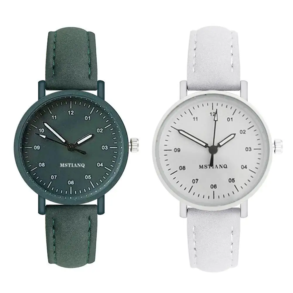 Simulated-Watch-Leather-Strap-Korean-Watch-Fashion-Simple-Style-Quartz ...