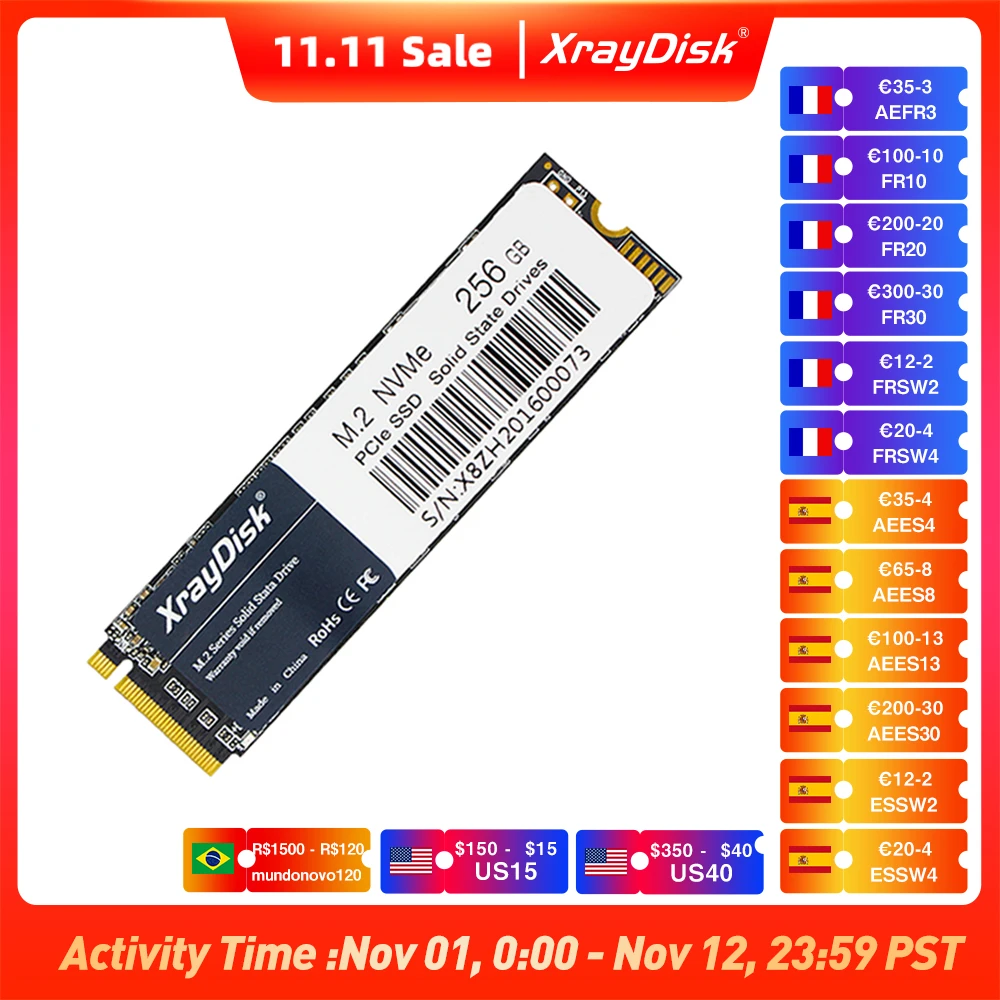 XrayDisk M.2 SSD M2 256gb PCIe NVME 128GB 512GB Solid State Drive 2280 ...