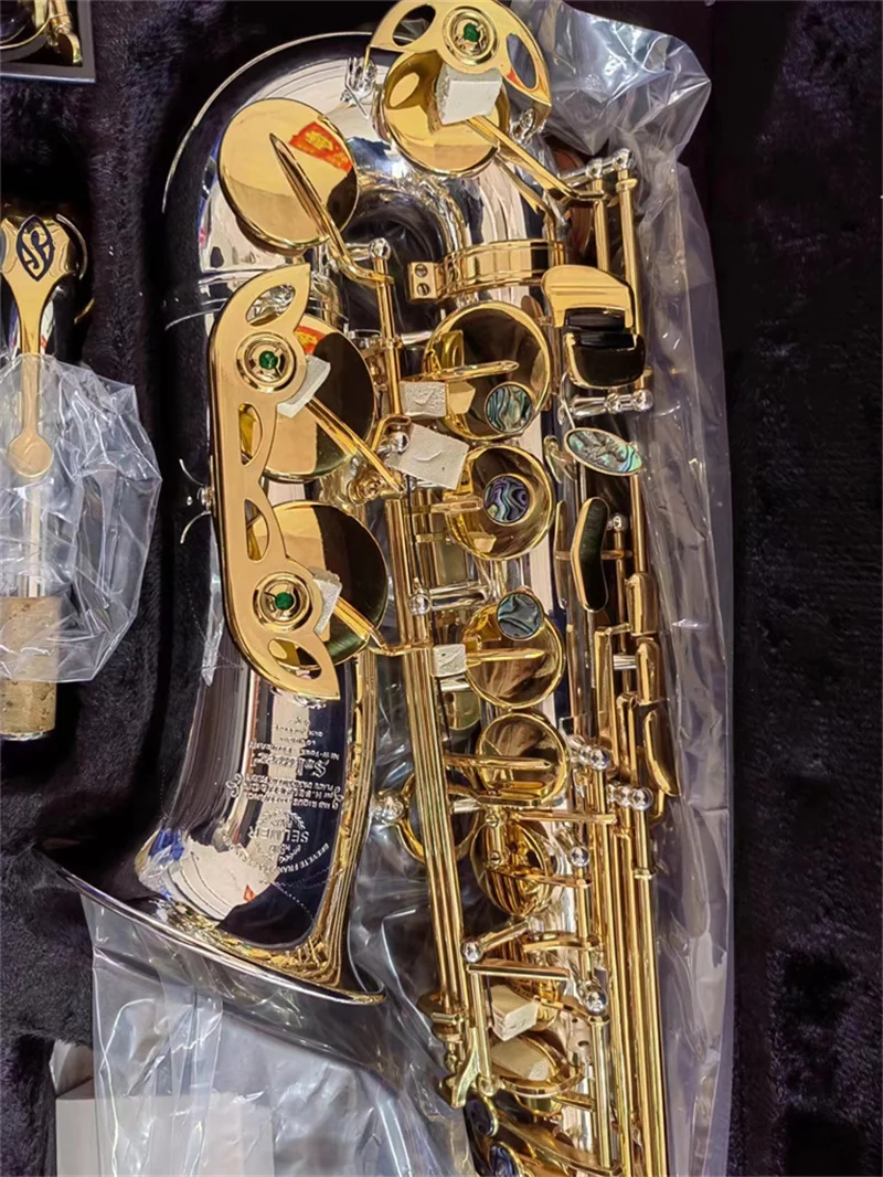 Mark-VI-Sax-Model-silver-Gold-Lacquer-E-Flat-Alto-Saxophone-Eb-with ...