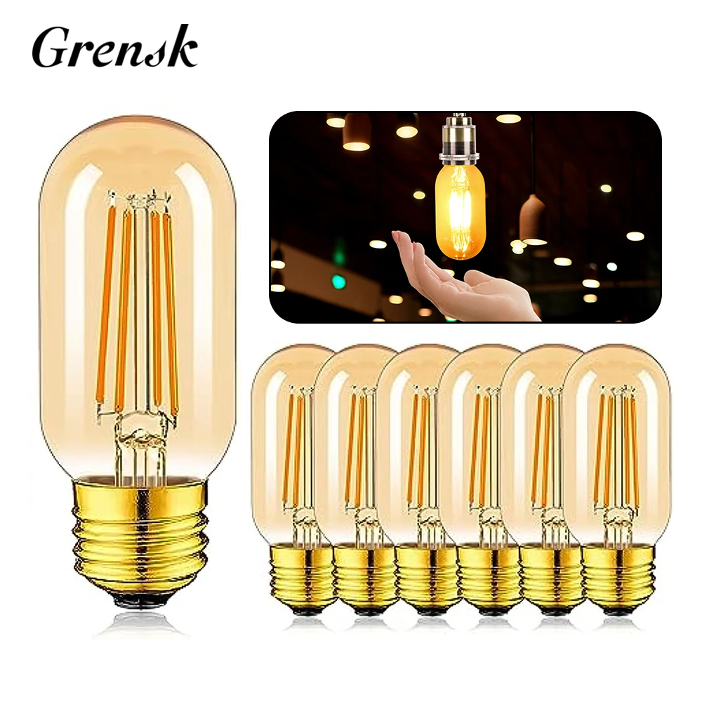 6PCS-Dimmable-Vintage-Tubular-LED-Filament-Light-Bulb-E27-4W-T45 ...