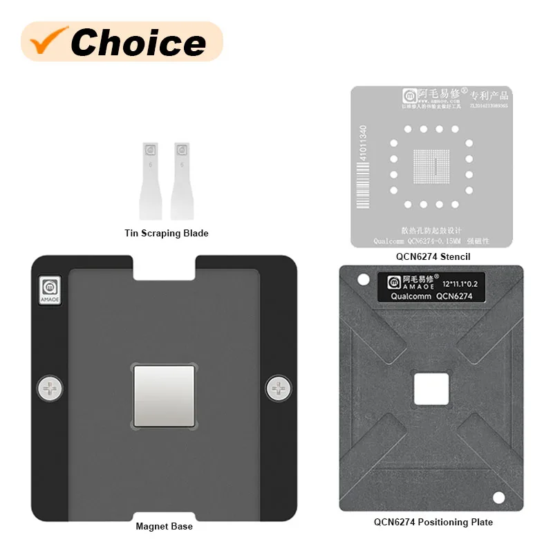 AMAOE-QCN62-BGA-Reballing-Stencil-Qualcomm-WIFI7-Module-Chip-Repair ...