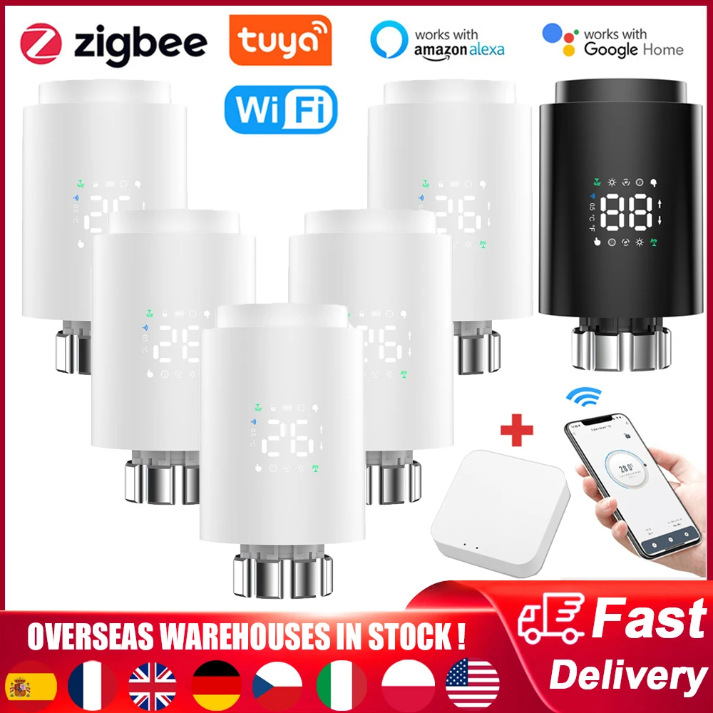 Tuya Zigbee Smart Thermostatic Radiator Valve TRV Thermostat Actuator ...