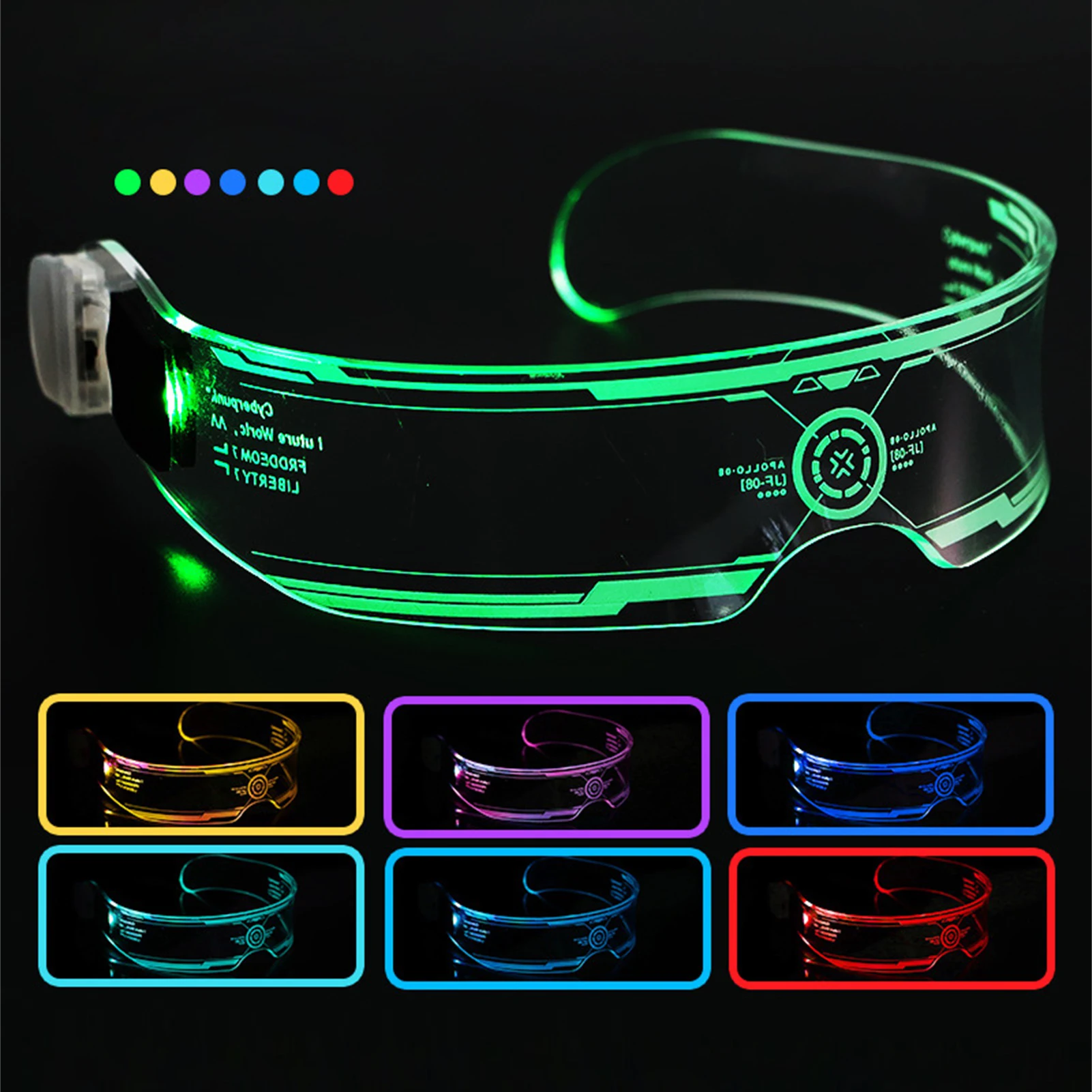 LED Light Up Glasses Colorful Luminous Glasses With 7 Colors For ...