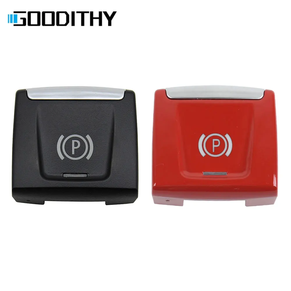 Black-Red-Electronic-Handbrake-Parking-Brake-Switch-Control-Button-Key ...