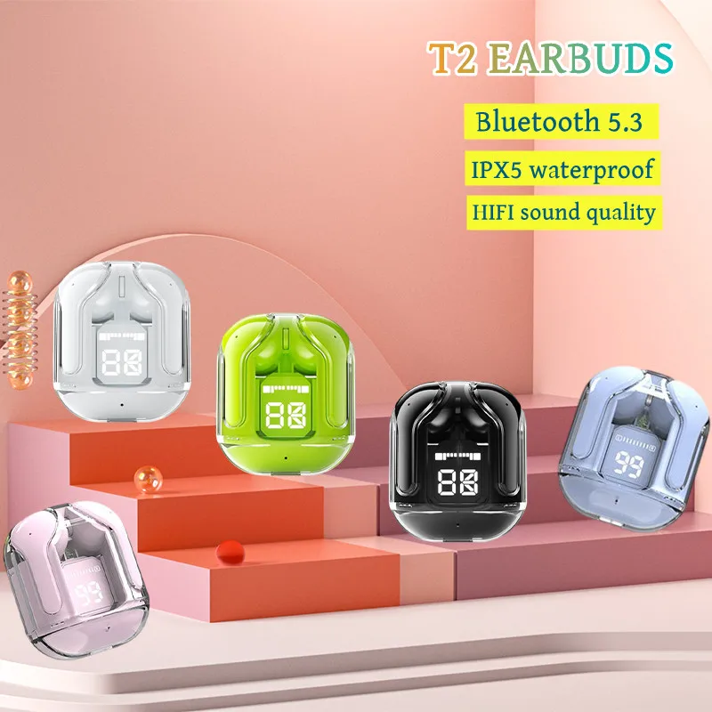 Original-New-T2-TWS-Transparent-Wireless-Bluetooth-Headset-HIFI-Sound ...