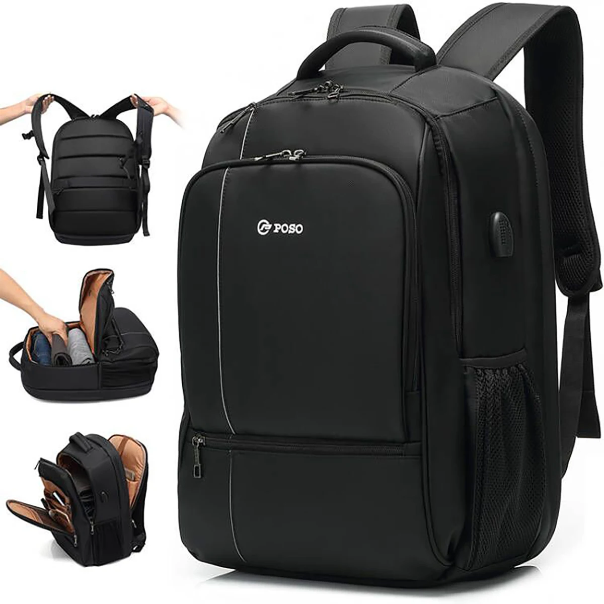 POSO-Anti-thief-Fashion-Men-Backpack-Multifunctional-Waterproof-17-3 ...