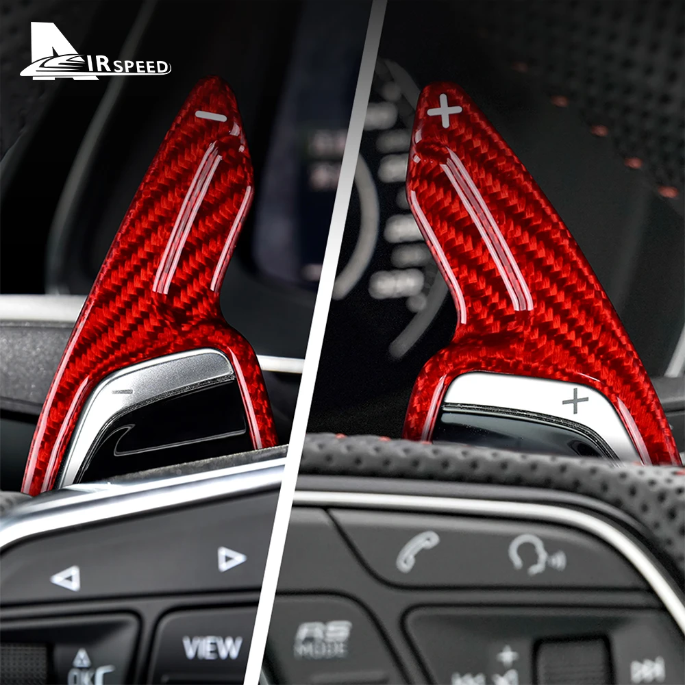 2pcs-For-Audi-RS3-RS4-RS5-R8-TT-RS-Real-Carbon-Fiber-Extension-Shift ...