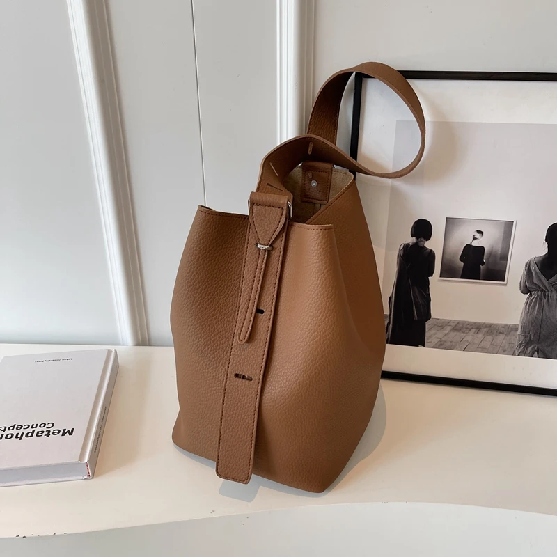 High-Capacity-PU-Bucket-Bag-2023-Women-s-Soft-Leather-Magnetic-Buckle ...