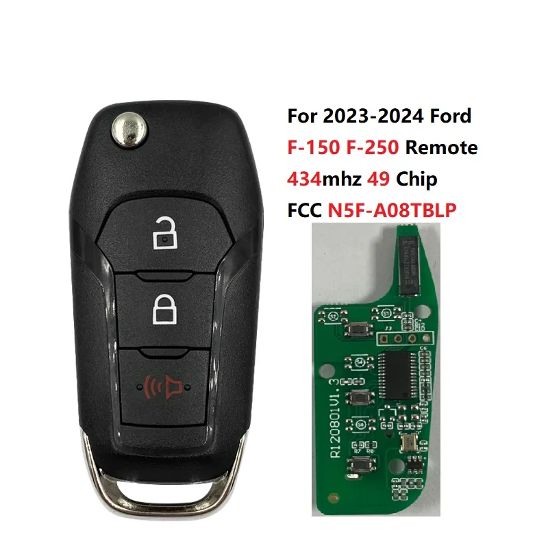 CN018136-For-2023-2024-Ford-F-150-F-250-Remote-Start-Flip-Key-434mhz-3 ...