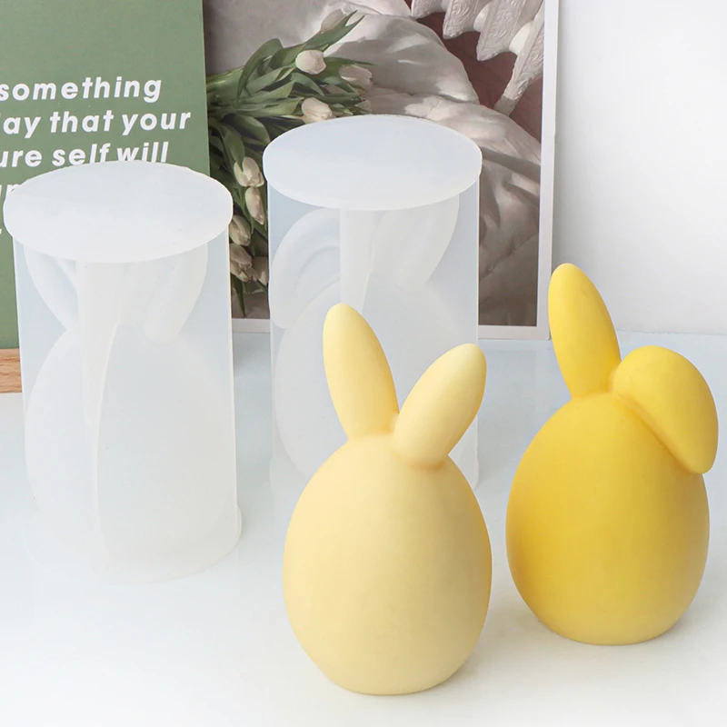 3d Easter Egg Bunny Silicone Candle Mold Faceless Rabbit Head Aroma ...