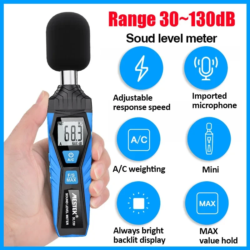 Digital-30-130dB-Decibel-Meter-dB-Meter-Sound-Level-Meter-Measure-Sound ...