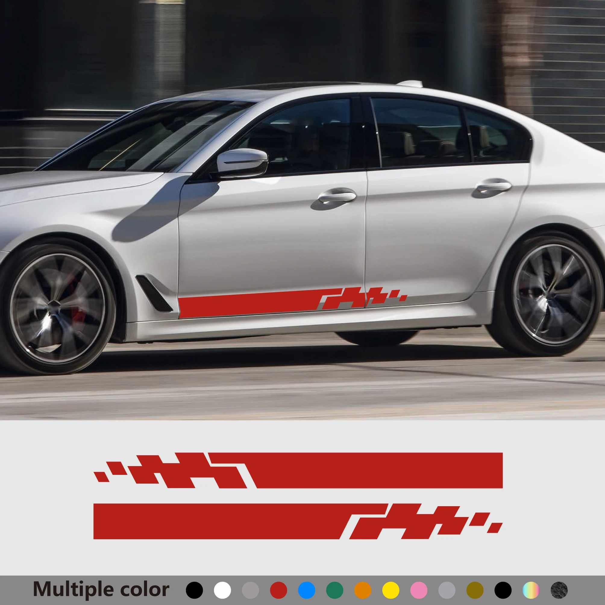 2pcs-Car-Side-Door-Sticker-Universal-Auto-Racing-Stripes-Body-Side ...