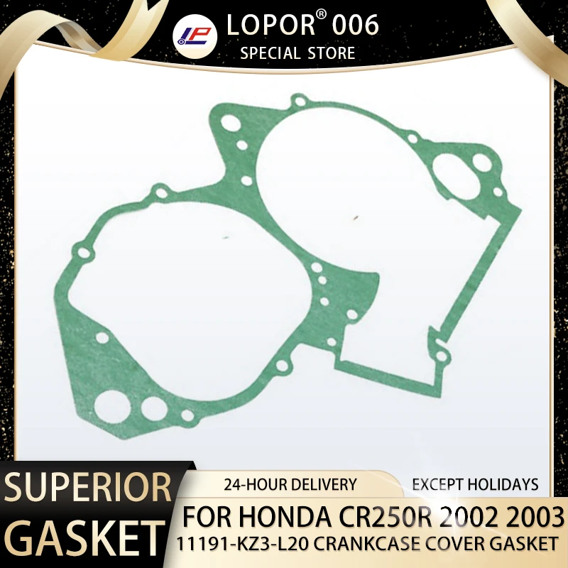 Motorcycle Engine Cranks Rods Crankcases Cover Gasket For Honda CR250R 2002 2003 11191 KZ3 L20 ...