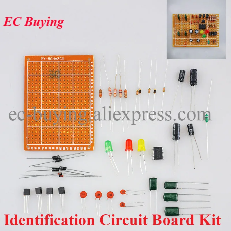 Identification-Experiment-Circuit-Board-Kit-Welding-Component-Soldering ...