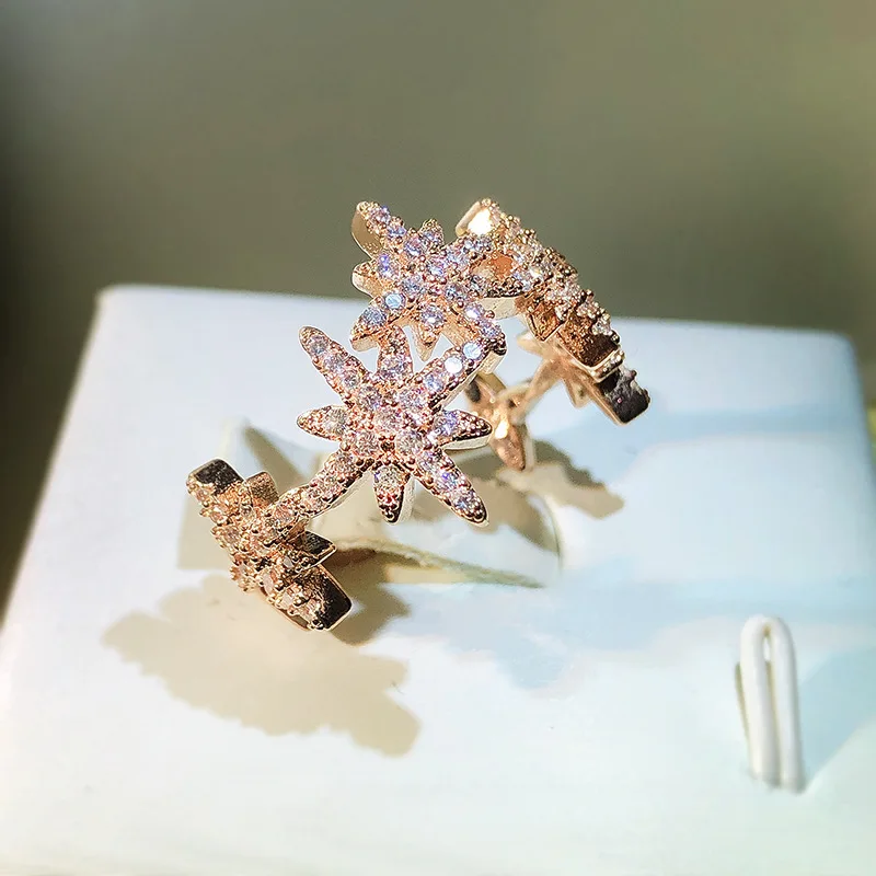 New Rings For Women Exquisite Rice Character Star Rings 925 Stamp Rings ...