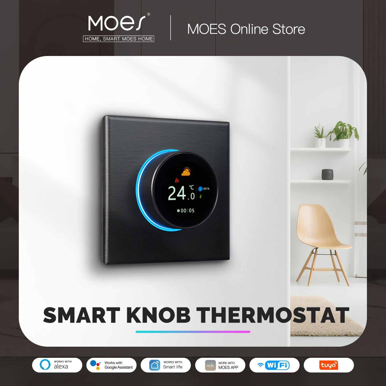 WiFi Smart Home Heating Knob Thermostat Temperature Controller For ...