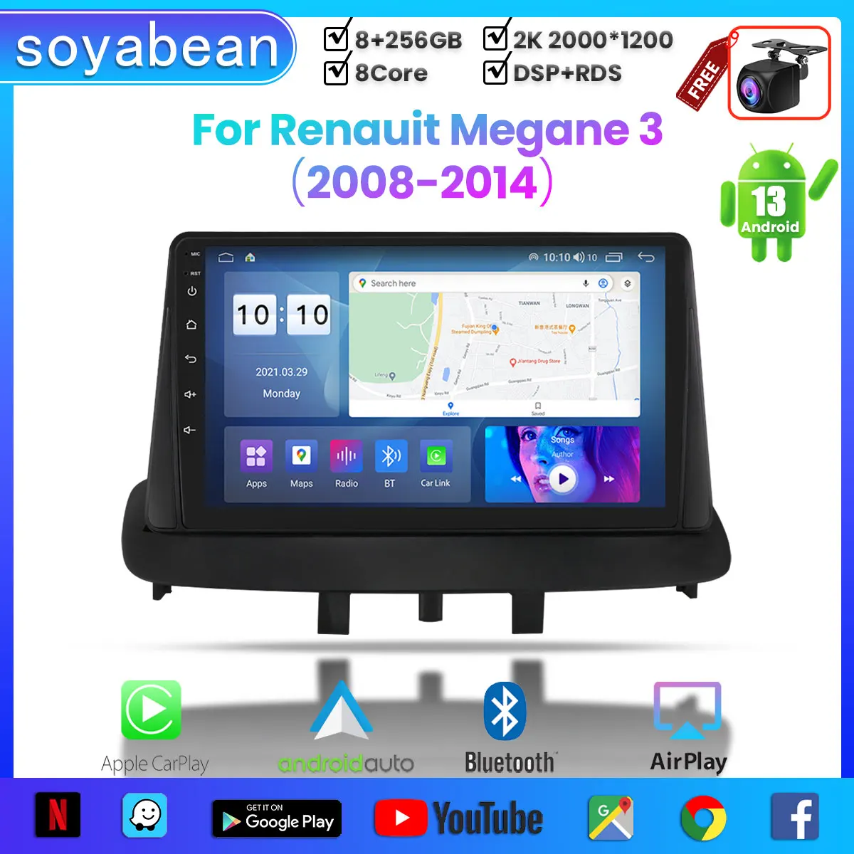Android-13-Car-Radio-for-Renault-Megane-3-Fluence-2008-2014-9inch ...