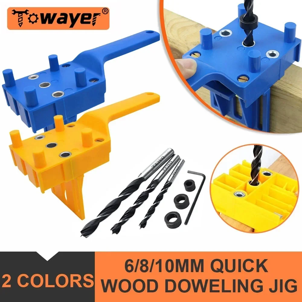 Quick-Wood-Doweling-Jig-ABS-Plastic-Handheld-Pocket-Hole-Jig-System-6-8 ...